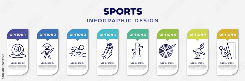 infographic template with icons and 8 options or steps. infographic for ...