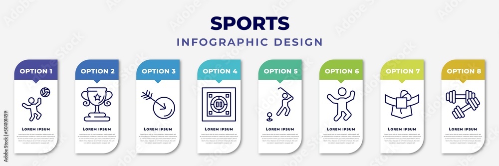 infographic template with icons and 8 options or steps. infographic for ...