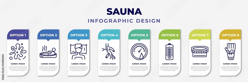 infographic template with icons and 8 options or steps. infographic for ...