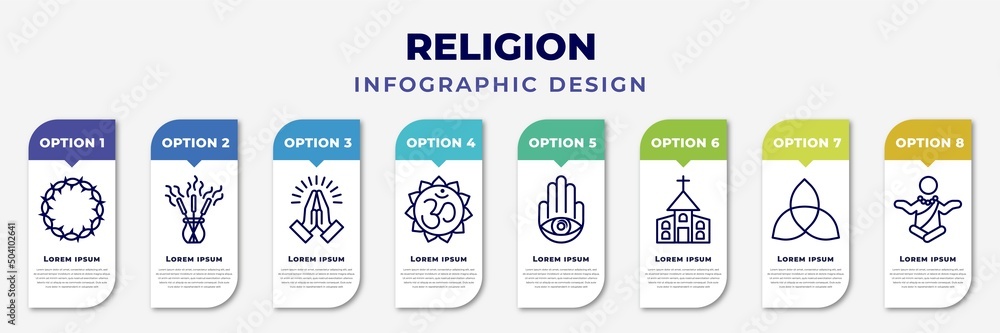 infographic template with icons and 8 options or steps. infographic for ...