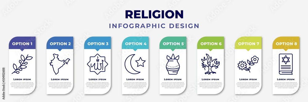 infographic template with icons and 8 options or steps. infographic for ...