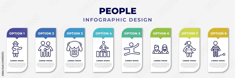 infographic template with icons and 8 options or steps. infographic for ...