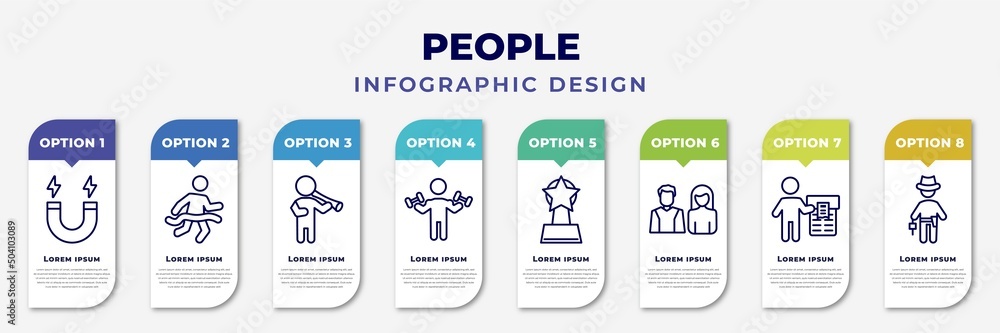 infographic template with icons and 8 options or steps. infographic for ...