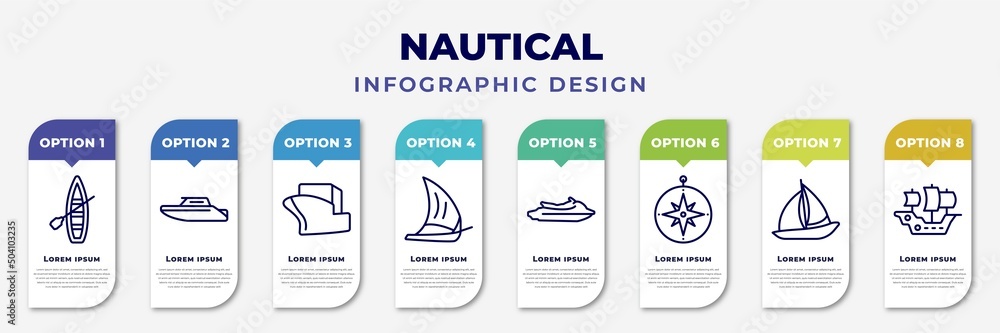 infographic template with icons and 8 options or steps. infographic for ...