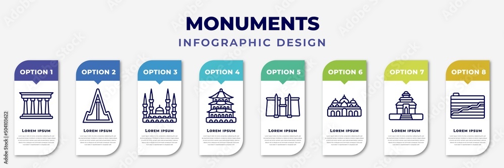infographic template with icons and 8 options or steps. infographic for ...