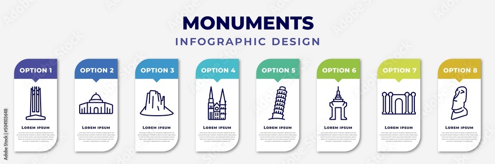 infographic template with icons and 8 options or steps. infographic for ...