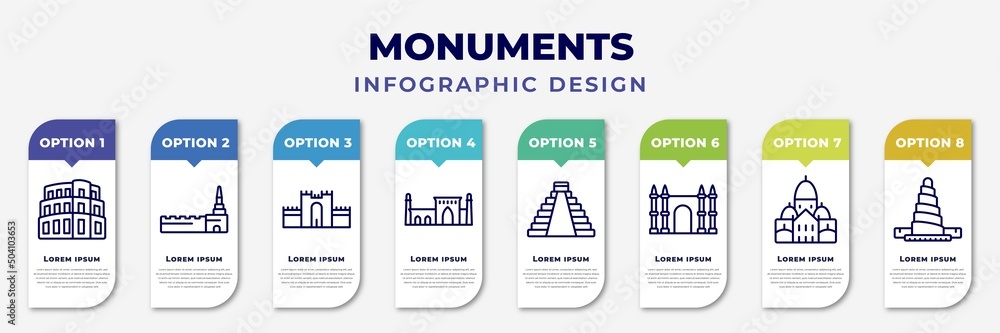 infographic template with icons and 8 options or steps. infographic for ...