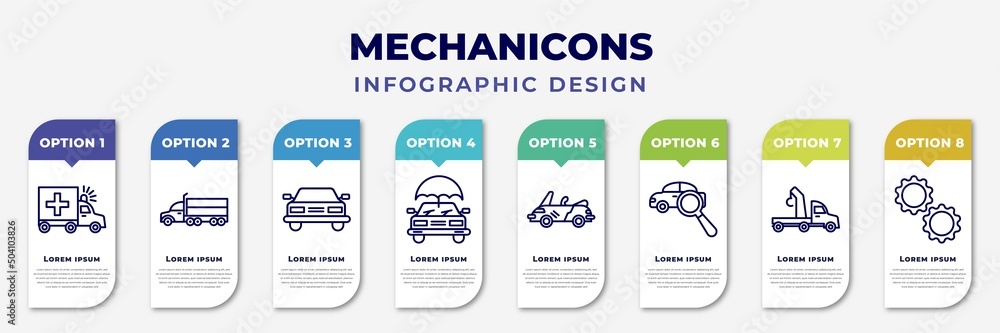 infographic template with icons and 8 options or steps. infographic for ...