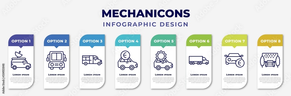 infographic template with icons and 8 options or steps. infographic for ...