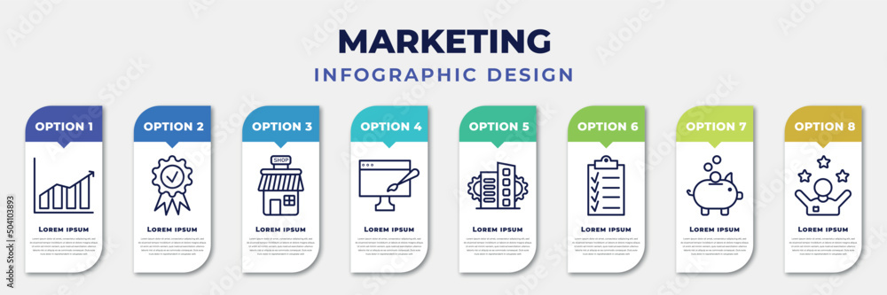 infographic template with icons and 8 options or steps. infographic for ...