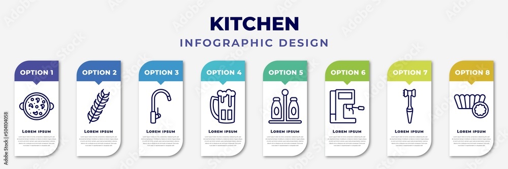 infographic template with icons and 8 options or steps. infographic for ...