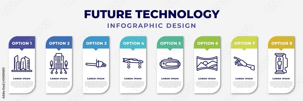 infographic template with icons and 8 options or steps. infographic for ...
