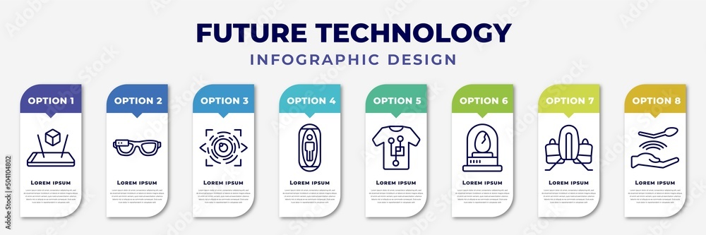 infographic template with icons and 8 options or steps. infographic for ...