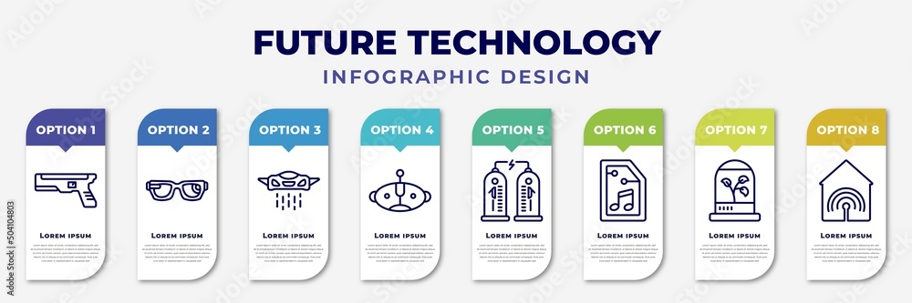 infographic template with icons and 8 options or steps. infographic for ...