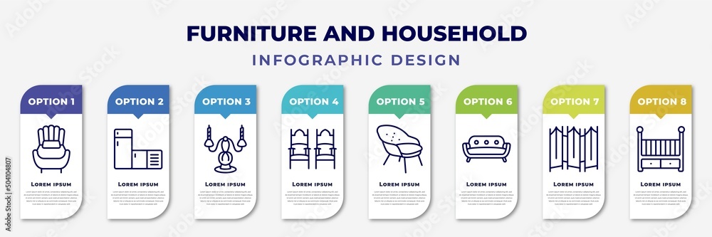infographic template with icons and 8 options or steps. infographic for ...