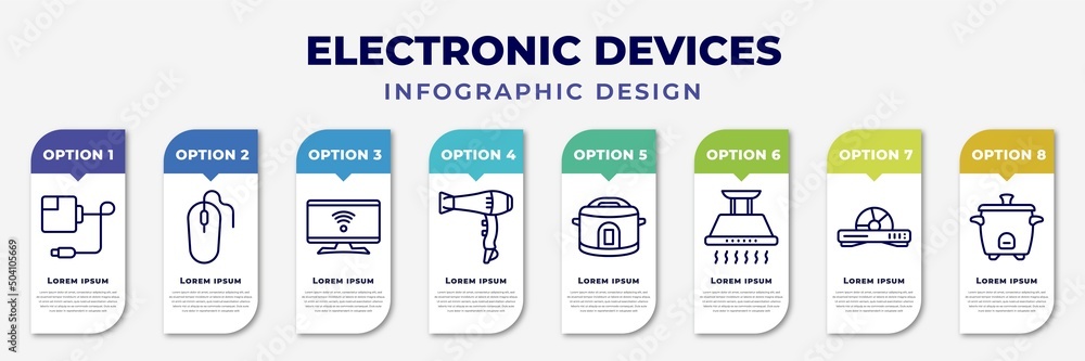 infographic template with icons and 8 options or steps. infographic for ...