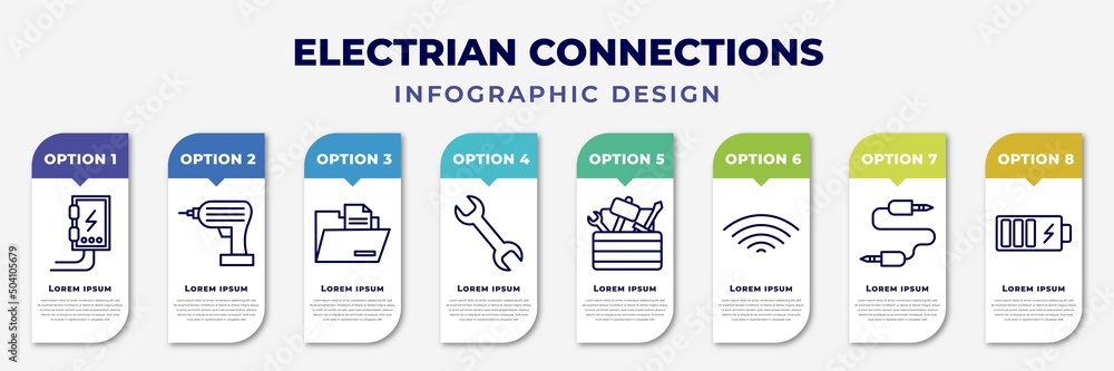 infographic template with icons and 8 options or steps. infographic for ...