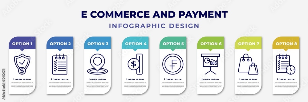 infographic template with icons and 8 options or steps. infographic for ...