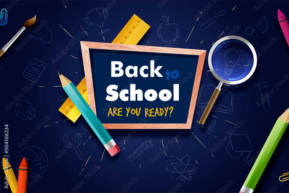 Back to School background. Back to school Illustration Background Stock ...