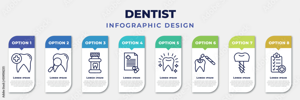 infographic template with icons and 8 options or steps. infographic for ...