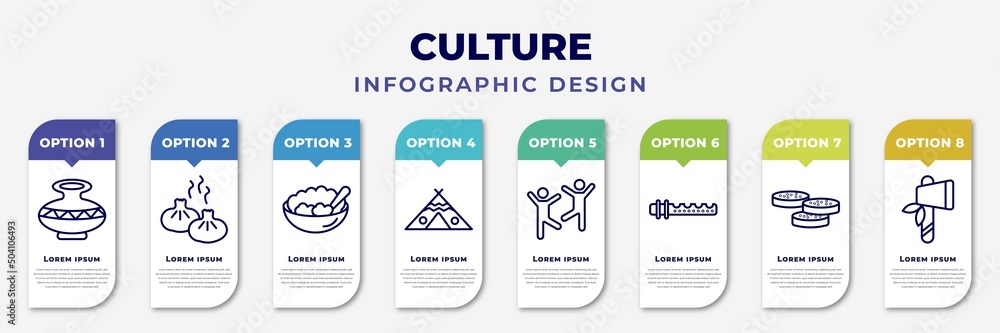 infographic template with icons and 8 options or steps. infographic for ...