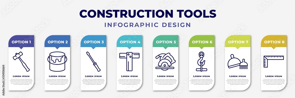 infographic template with icons and 8 options or steps. infographic for ...
