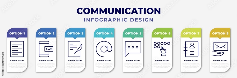 infographic template with icons and 8 options or steps. infographic for ...