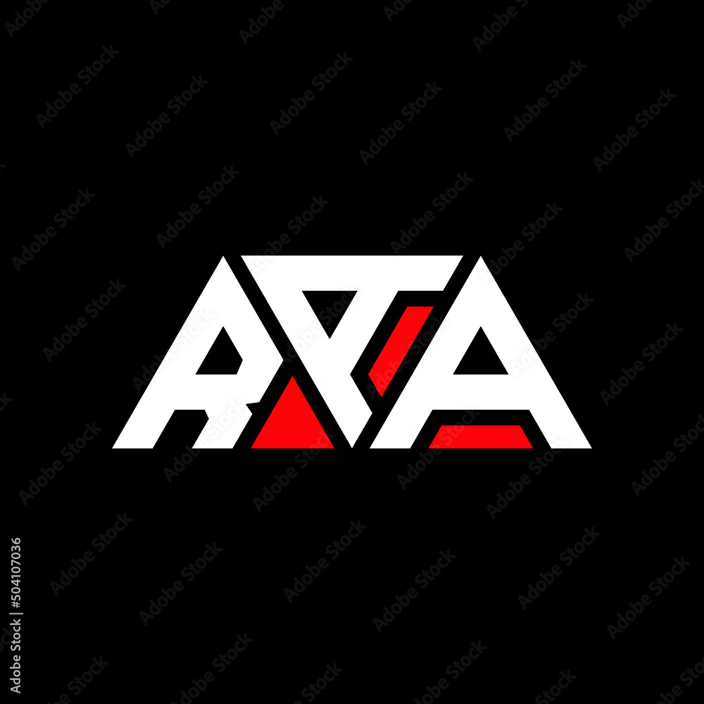 RAA triangle letter logo design with triangle shape. RAA triangle logo ...
