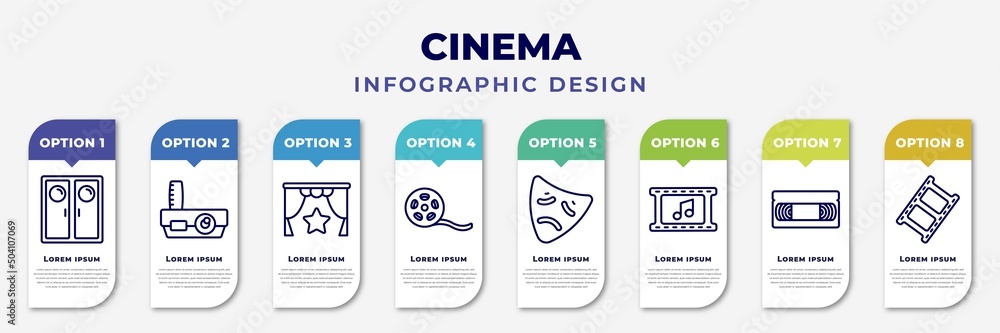 infographic template with icons and 8 options or steps. infographic for ...