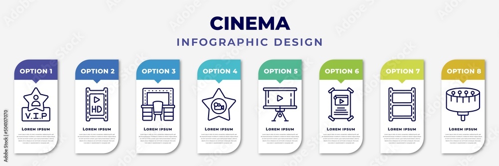 infographic template with icons and 8 options or steps. infographic for ...