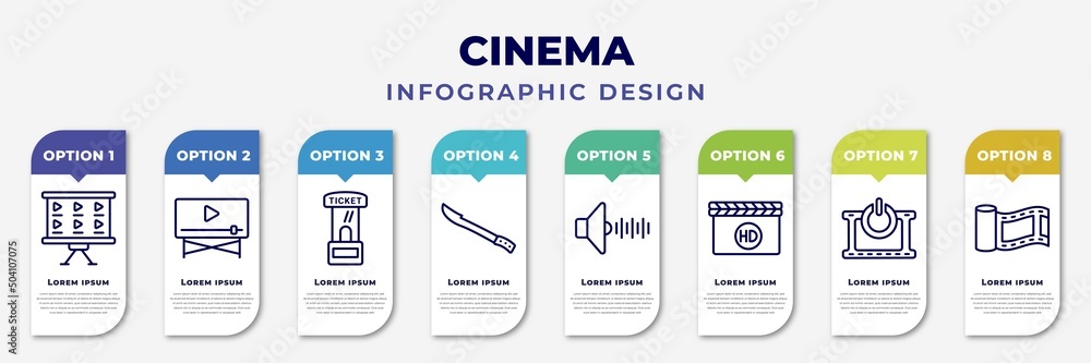 infographic template with icons and 8 options or steps. infographic for ...