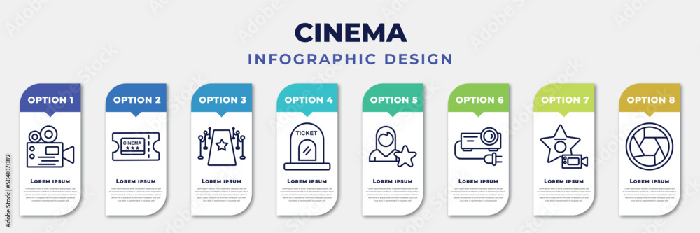 infographic template with icons and 8 options or steps. infographic for ...