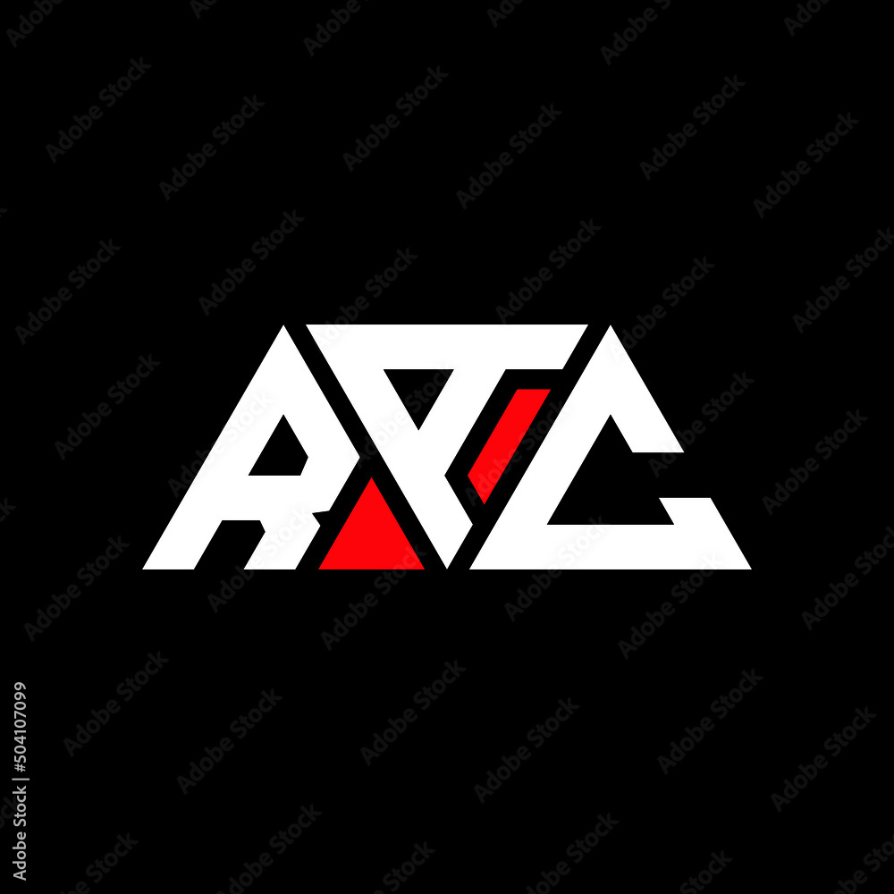 RAC triangle letter logo design with triangle shape. RAC triangle logo ...