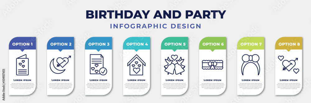 infographic template with icons and 8 options or steps. infographic for ...