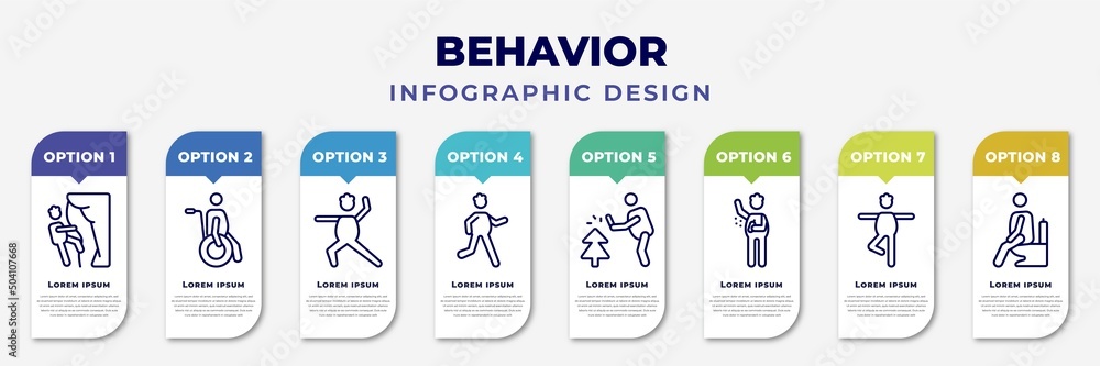 infographic template with icons and 8 options or steps. infographic for ...