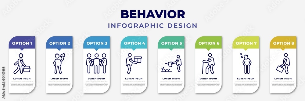 infographic template with icons and 8 options or steps. infographic for ...
