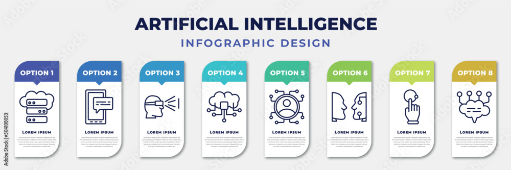 infographic template with icons and 8 options or steps. infographic for ...