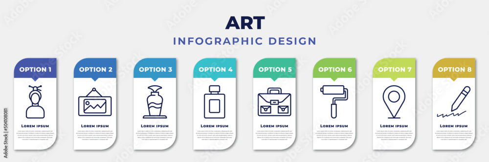 infographic template with icons and 8 options or steps. infographic for ...