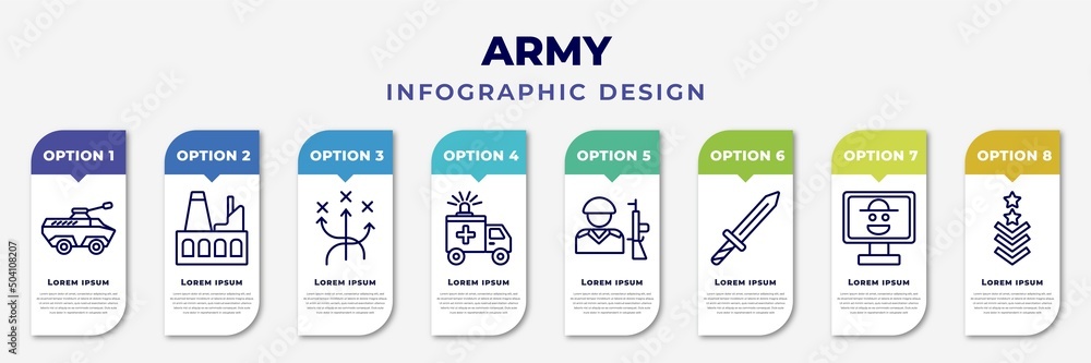 infographic template with icons and 8 options or steps. infographic for ...