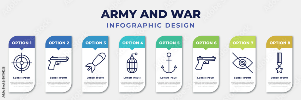 infographic template with icons and 8 options or steps. infographic for ...