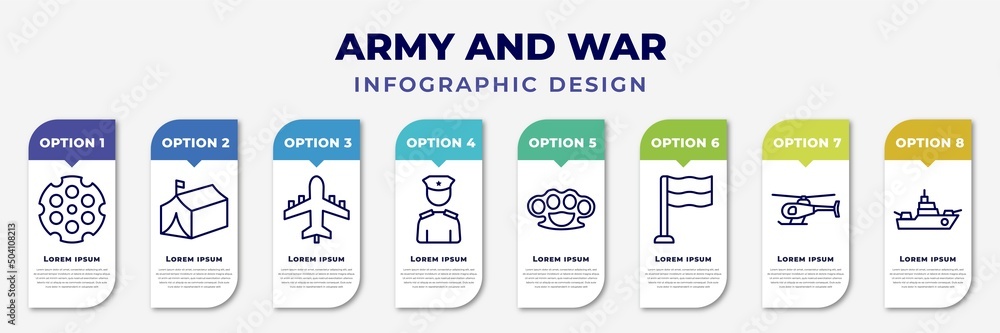 infographic template with icons and 8 options or steps. infographic for ...