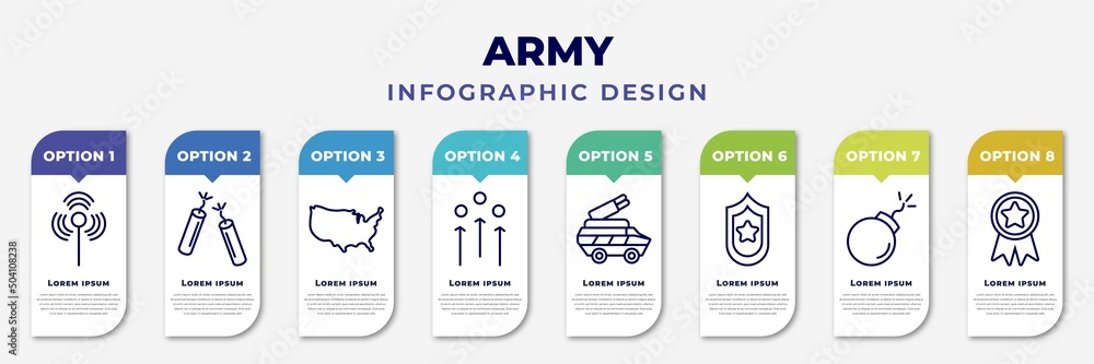 infographic template with icons and 8 options or steps. infographic for ...