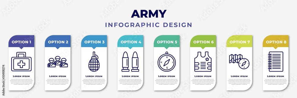 infographic template with icons and 8 options or steps. infographic for ...