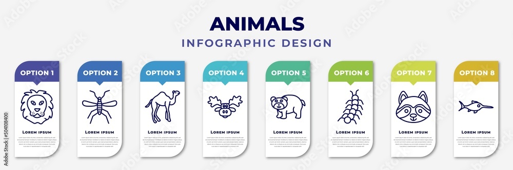 infographic template with icons and 8 options or steps. infographic for ...