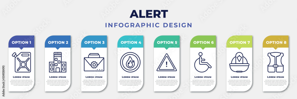 infographic template with icons and 8 options or steps. infographic for ...