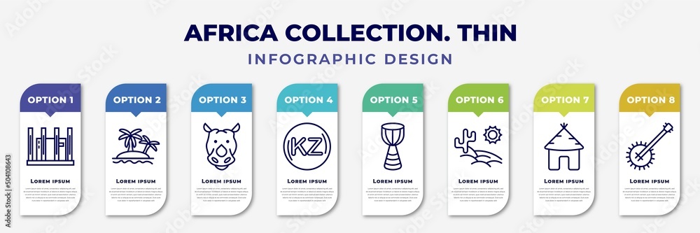 infographic template with icons and 8 options or steps. infographic for ...