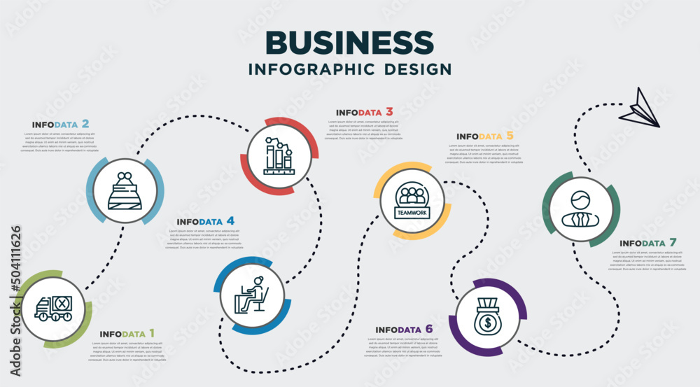 infographic template design with business icons. timeline concept with ...