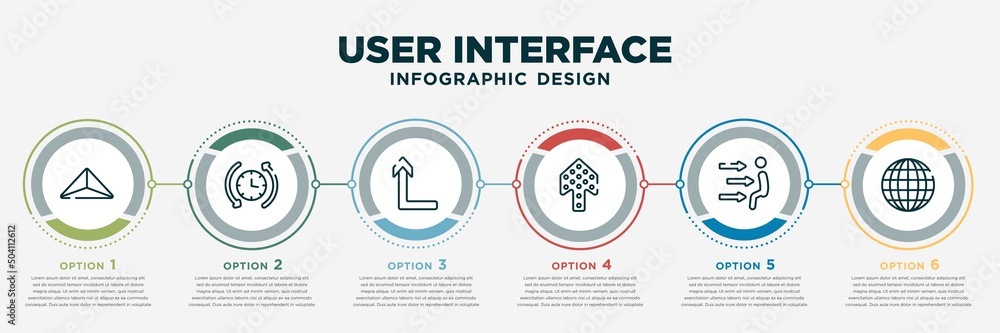 infographic template design with user interface icons. user interface ...