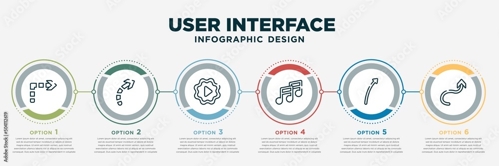 infographic template design with user interface icons. user interface ...