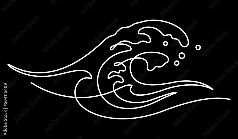 Water Wave Line Drawing